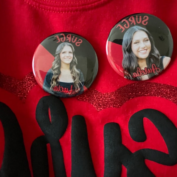 Sports Team Button, Personalized Pins for School Teams, Team Mom Dad ...