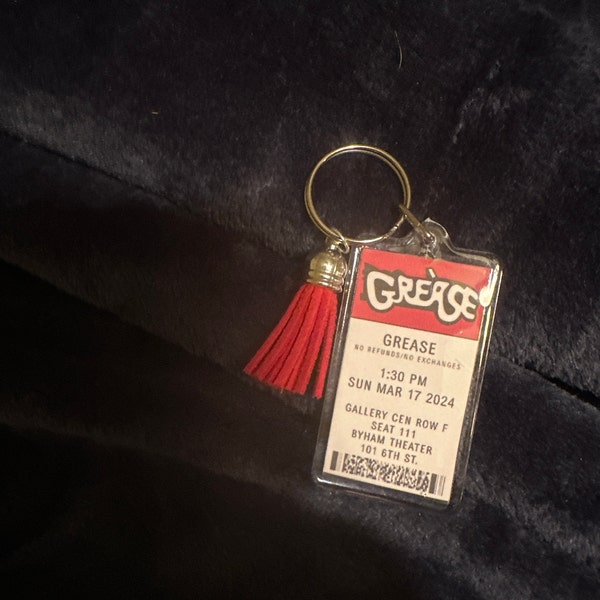 Grease Broadway Musical Ticket Keychain - Etsy