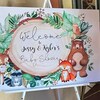 EDITABLE Greenery Woodland Baby Shower Welcome Sign. Rustic Forest ...