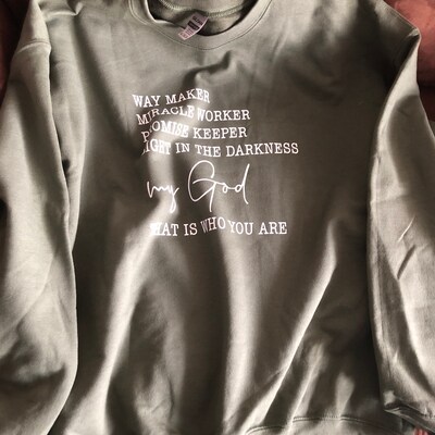 Way Maker Miracle Worker Promise Keeper UNISEX SWEATER, Religious ...