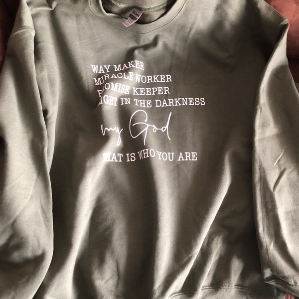 Way Maker Miracle Worker Promise Keeper UNISEX SWEATER, Religious ...