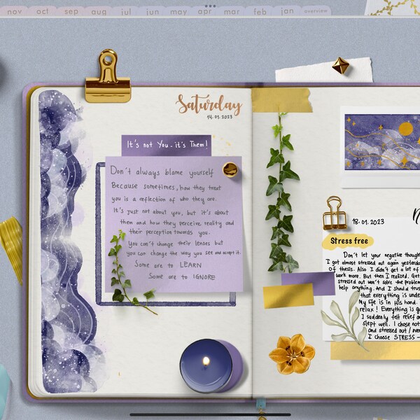 Digital Stationery Kit: Goodnotes Stickerbook for Digital Journaling ...