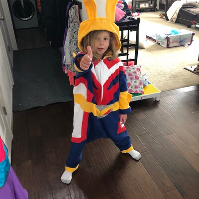 CHILD All Might-y Hero COSPLAY Inspired Kigu Onesie All for One for All ...