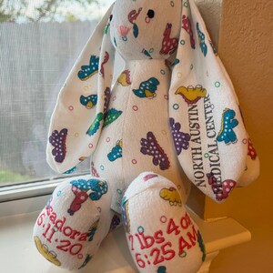 Plush Bunny From YOUR Baby's Hospital Receiving Blanket - Etsy