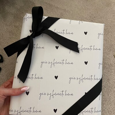 You're My Favourite Human Wrapping Paper and Gift Tag, Valentine's Gift ...