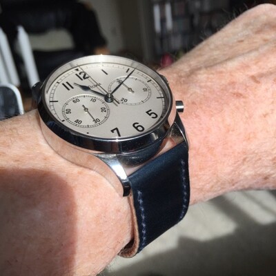 Horween Shell Cordovan Watch Strap Navy Blue in 18mm, 19mm, 20mm, 21mm ...