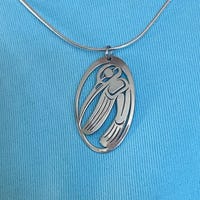 Canadian First Nations, Hand Carved Sterling Silver 3/8" Bear Hoop ...