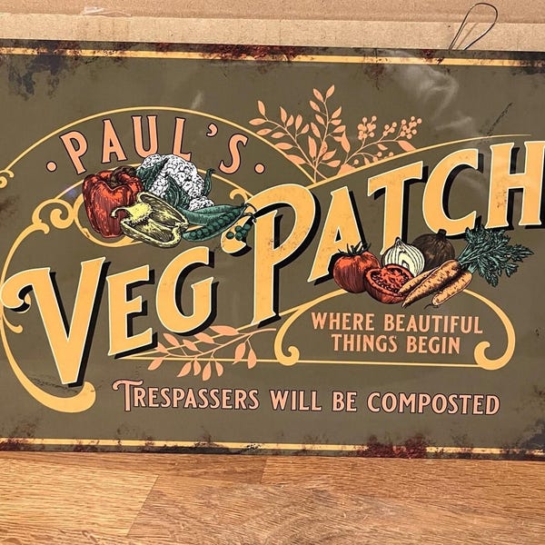 Personalised Metal Kitchen Sign Wall Door Signage Sage Green Galley ...