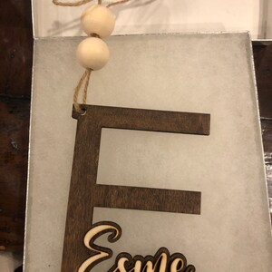 Personalized Name Wood Letter Christmas Ornament Laser Cut - Etsy