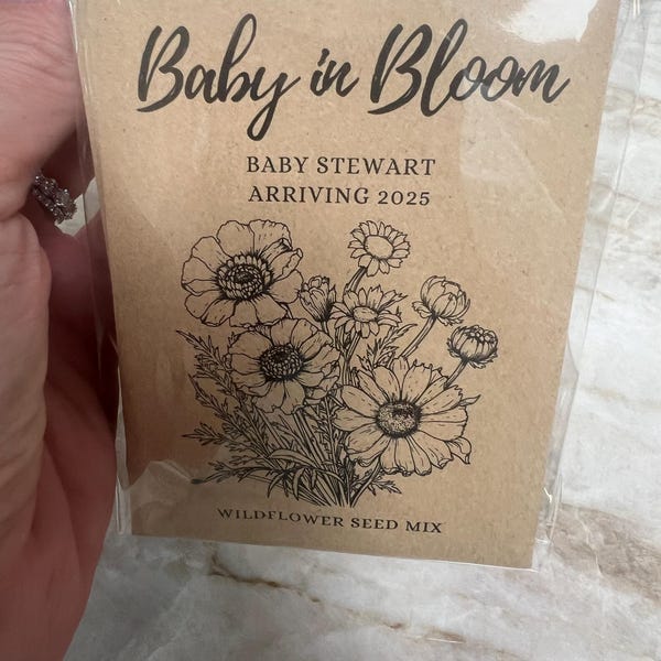 Personalized Wildflower Seed Packet Favors, Wedding Seed Packet, Custom ...