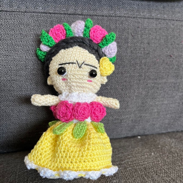 Frida Kahlo Amigurumi Doll Crochet Pattern, Frida Khalo Amigurumi ...