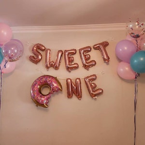 Sweet One Balloons Donut Birthday Decor First Birthday Party 1st ...