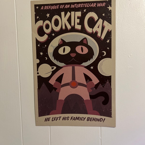 Cookie Cat Print 11x17 - Etsy