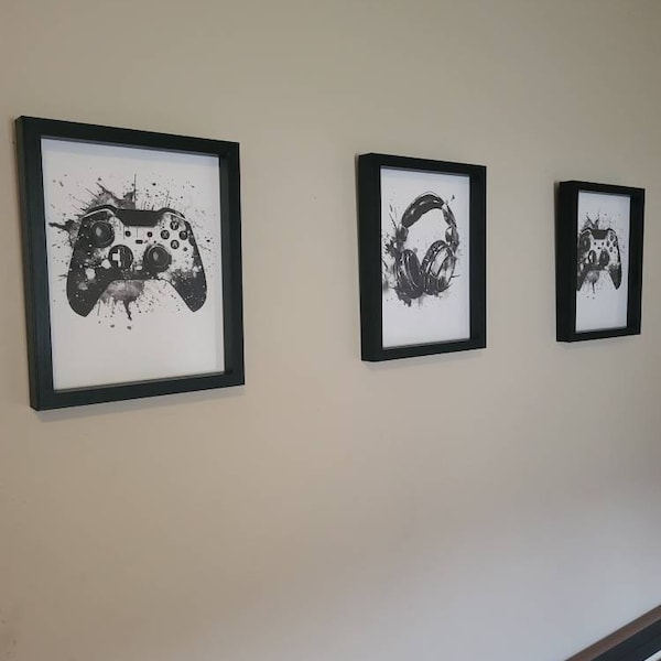 Gaming Print, Gaming Poster Set, Gaming Wall Art Set of 3, Gaming Room ...