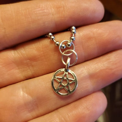 Sterling Silver Little Pentagram, Pentacle VERY SMALL, Lightweight ...