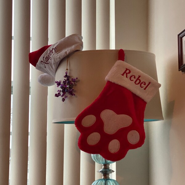 Personalized Dog Paw Christmas Stocking - Etsy
