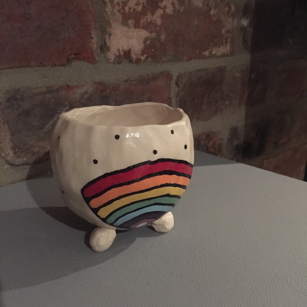 The Rainbow Pot Collection - Ceramic, Handmade Succulent Pot Cactus Pot ...