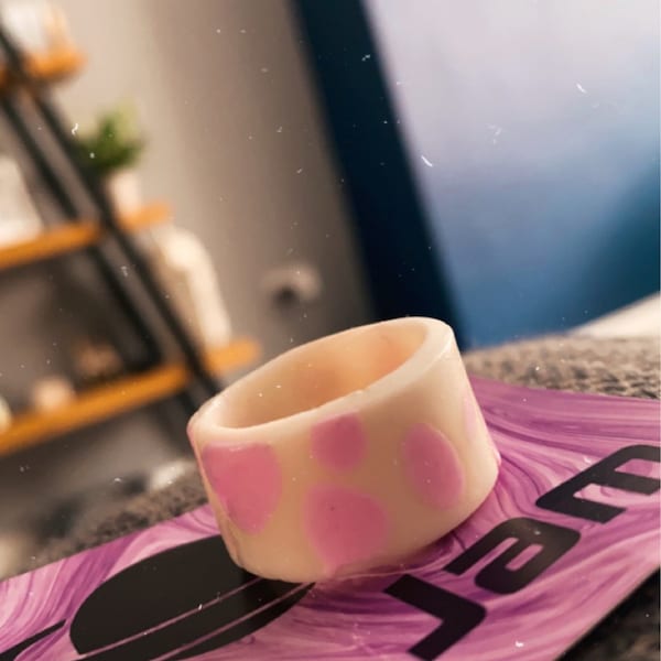 Handmade Polymer Clay Cow Print Band Rings! Cool Quirky Personalised ...