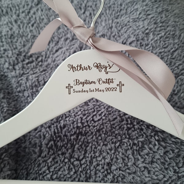 Hanger for Christening / Baptism / First Holy Communion, Personalised ...