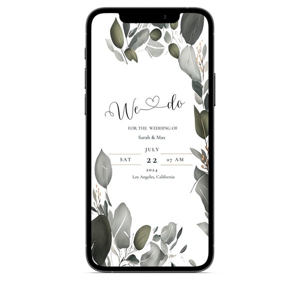 Save the Date Video, Digital Wedding Invitation, Video Wedding Invite ...