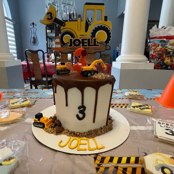 Front Loader Cake Topper, Construction Birthday Party, Boy Party, - Etsy