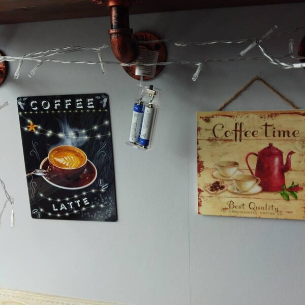Coffee Signs Kitchen Decor, Metal Wall Art Retro Plaques for Coffee Bar ...