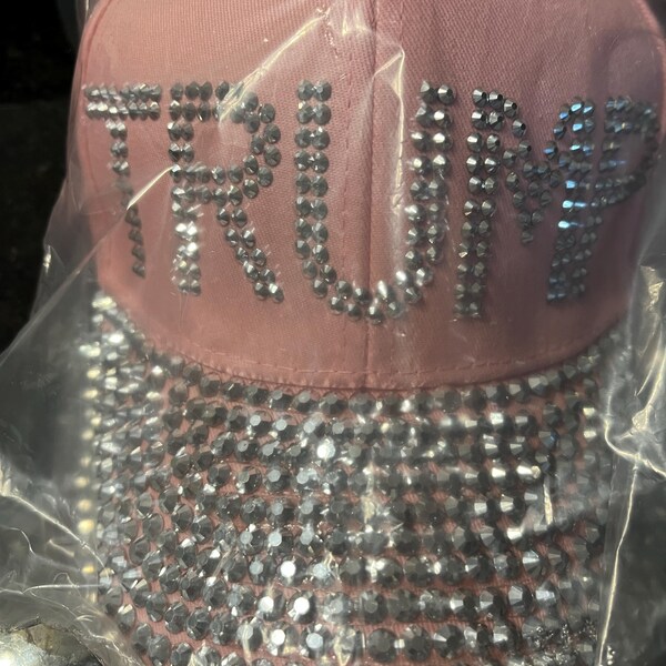 Trump 2024hat MAGA President Donald Trump Hat Cap Bling Diamond USA ...