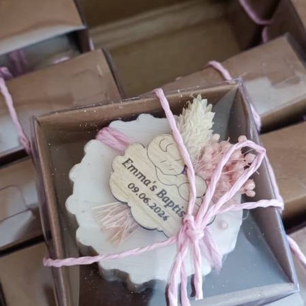 Handmade Baptism Scented Soap Favors, First Communion Soap Favors, Baby ...