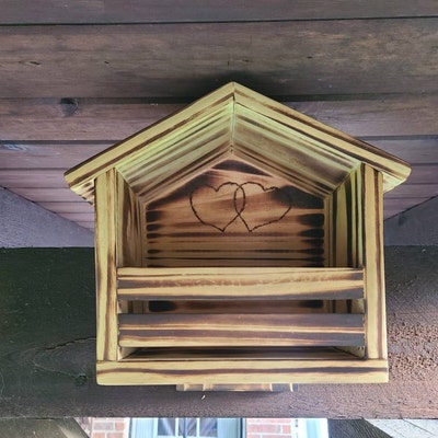 Thick Wooden Handmade Dove House W/torched Finish. Sealed and ...
