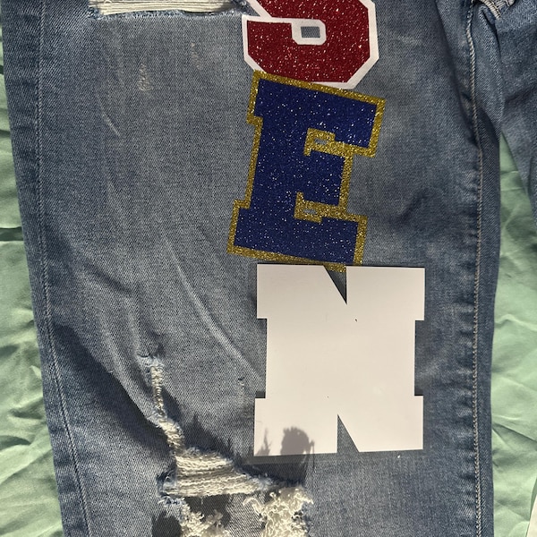 Personalized Football Iron on Decal. Diy Football With Name Shirt ...