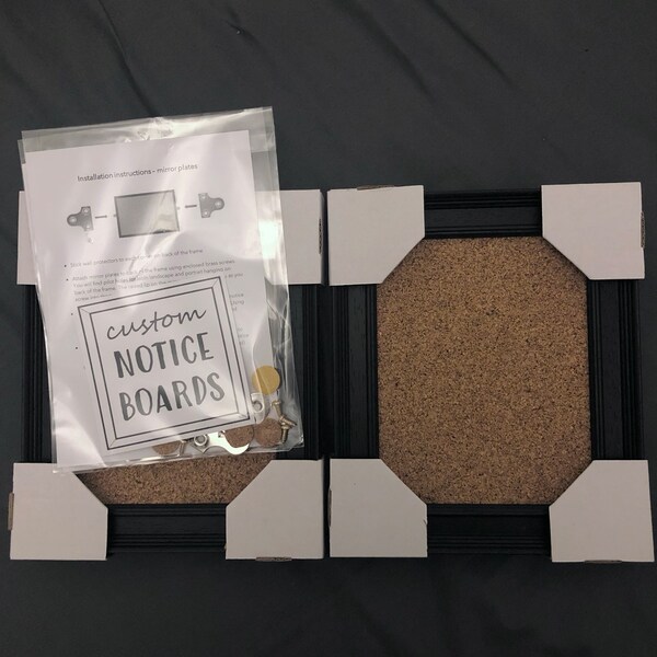 Extra Large Framed Cork Board - Black Solid Wood Frame | 8mm Thick Cork ...