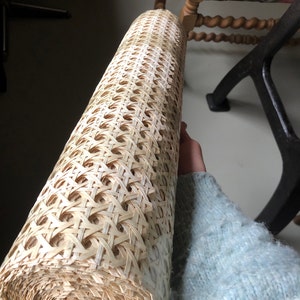 Rhombic Pattern Natural Cane Sheet Rattan Closed Weave Cane Webbing ...