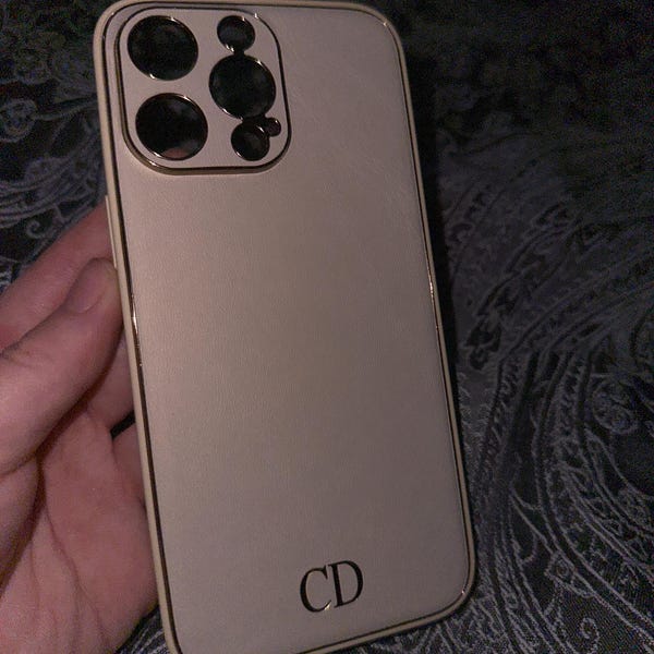 Custom Embossed Phone Case - Personalized Leather Case for iPhone 16 ...