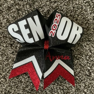 Custom College Cheer Bows Designed in Your Team Colors. Writing on ...