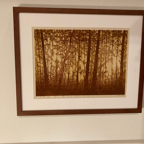 Woodblock Print Forest No. 19 V. 2 Moku Hanga Limited Edition Hand ...