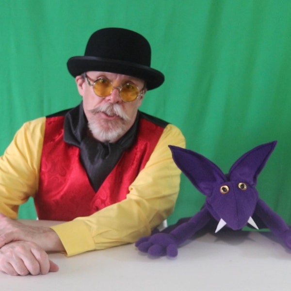 Bat Hand Puppet Purple - Etsy