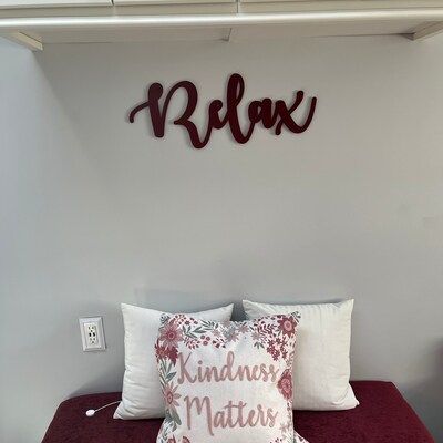 Wood Sign relax Wall Art up to 42 Wide - Etsy