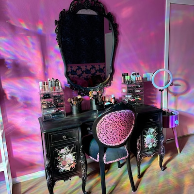 Funky Hot Pink Leopard Dining Chair - Etsy