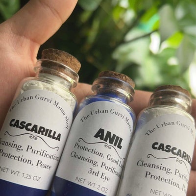 Blessed Anil Powder in Apothecary Corked Vial Hand-ground Bolsa De Añil ...