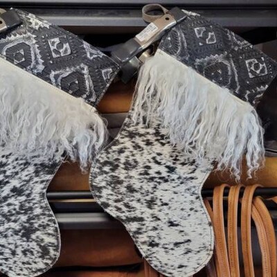 Double Fringe 15x15 Axis Print Cowhide Purse - Etsy