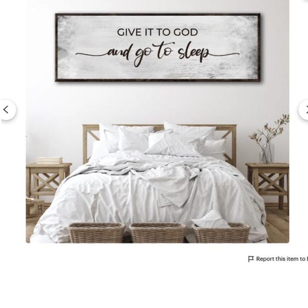 Bedroom Wall Decor | Give It to God and Go to Sleep Sign | Religious ...