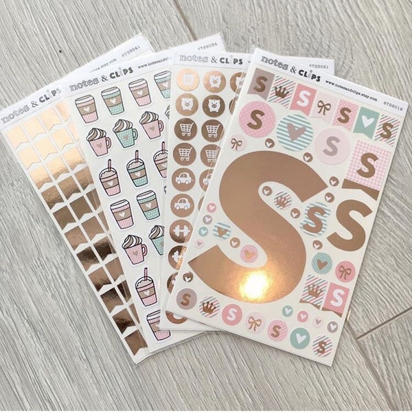 Coffee Stickers, Cute Stickers, Pink and Mint, Planner Stickers, Bujo ...