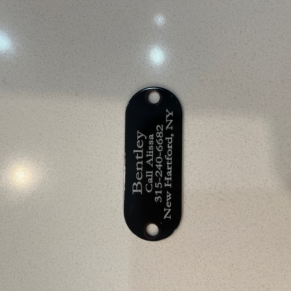 Personalized Aluminum Rivet Pet ID Tag | Custom Dog Collar Nameplate - Etsy