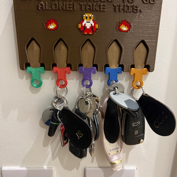 Legend of Zelda, Zelda Key Holder, Gift Ideas, Gaming Gadgets, 8bit ...