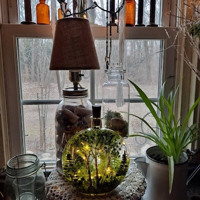 Curtain Geranium Light Glass Block Light Lamp Night Light - Etsy