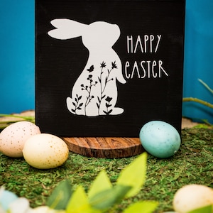 SVG Spring Rabbit Easter Bunny Flowers Floral Bunny SVG PNG Files ...