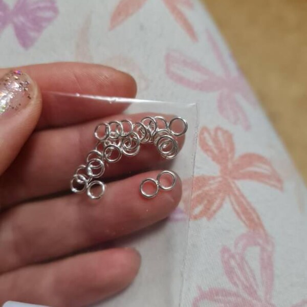 25pcs - .925 Sterling Silver 5mm Open Jump Rings 20g, Made in USA, SS7 ...