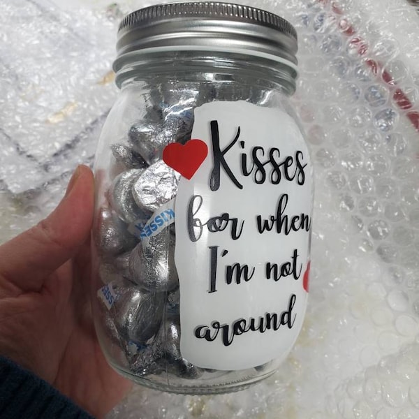 Kisses for When I'm Not Around | Romantic Gift | Long Distance Gift ...