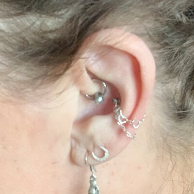 2 Style Conch Chain , Conch Piercing, Ear Chain,conch Jewellery ...