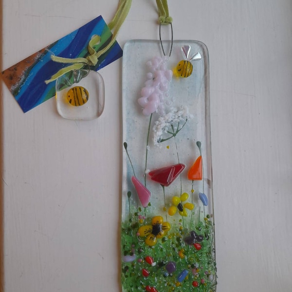 Christmas Tree Fused Glass Decoration With 2 Robins - Etsy UK